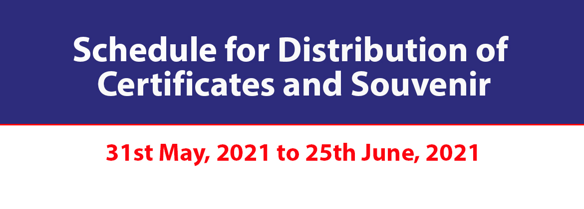Schedule for Distribution of Certificates and Souvenir | University of ...