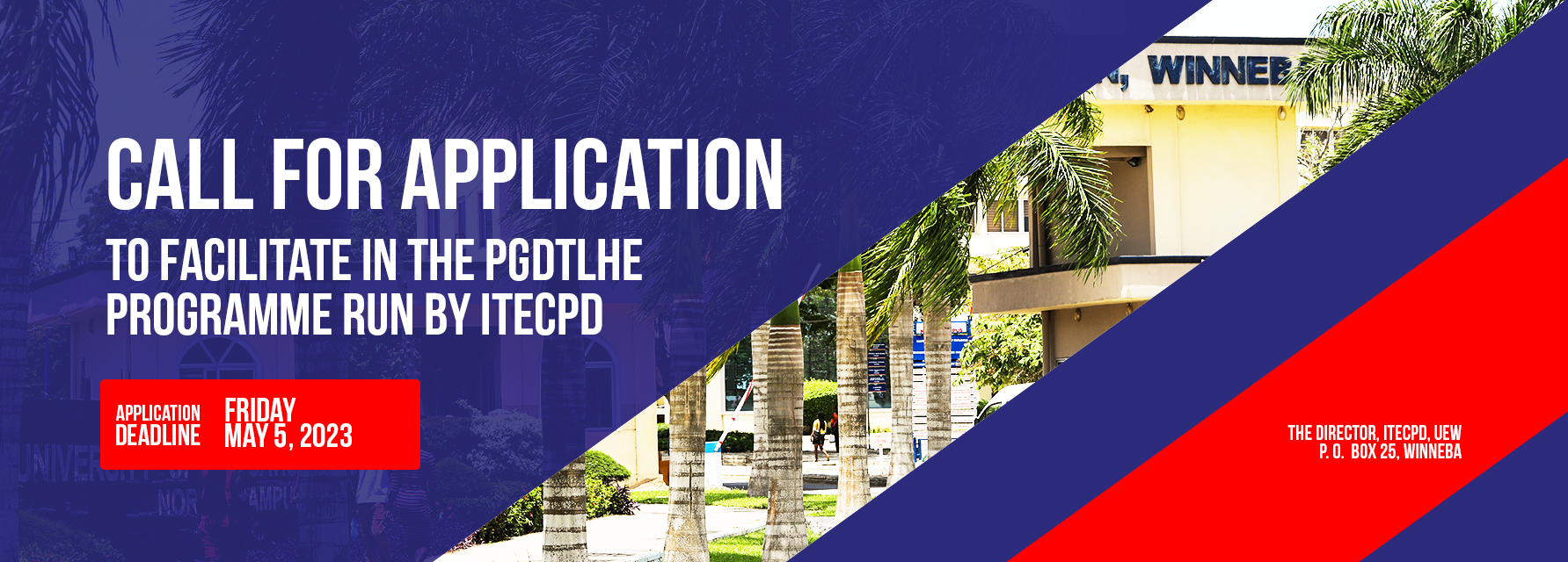 Call for Application to Facilitate in the PGDTLHE Program run by the ...