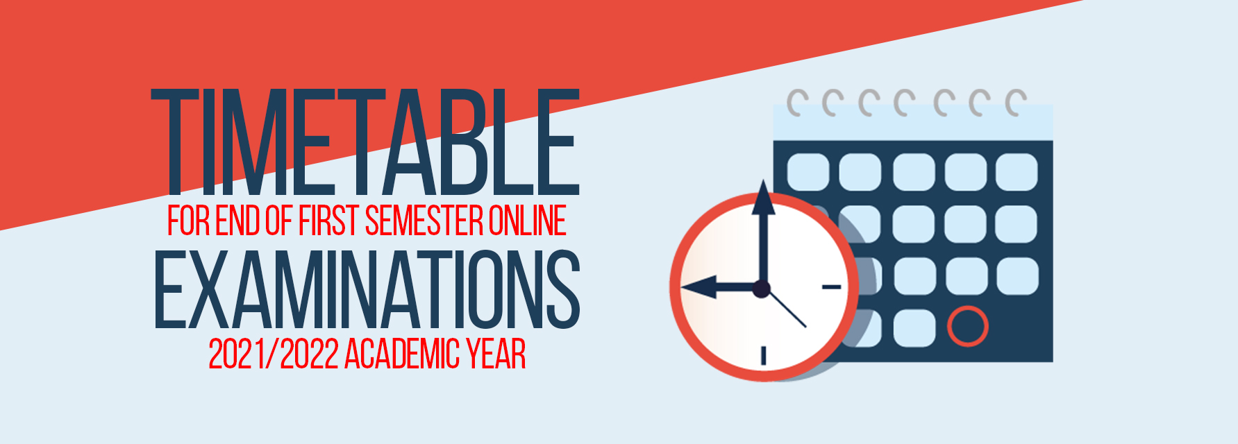 End of First Semester Examination Timetable | University of Education ...